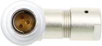China Fischer 3 Pin Male Right Angle Connector S102 For ARRI Alexa / RED DSMC2 For Sony Venice RS 3 Pin Plug 9 O'Clock for sale