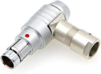China Fischer 3 Pin Male Right Angle Connector S102 For ARRI Alexa / RED DSMC2 For Sony Venice RS 3 Pin Plug 9 O'Clock for sale