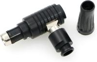 China Fischer 3 Pin Male Connector RS 3 Pin Plug S102 For ARRI Alexa/Sony Venice/RED DSMC2 Right Angle 12 O'Clock for sale