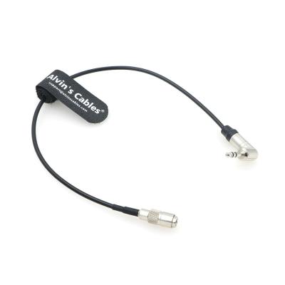 China Tentacle Sync Ultra Thin Timecode Cable 3.5mm TRS Right Angle To DIN 1.0/2.3 For Canon EOS R5C 30cm/12inches for sale