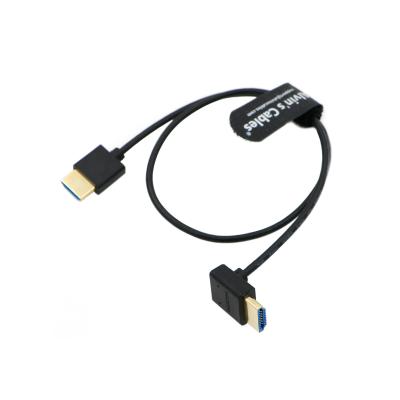 China 8K 2.1 HDMI Cable High Speed For Atomos Ninja V Monitor Straight To Down Angle HDMI Cord For Z CAM E2/Sony FS5/FS7 for sale