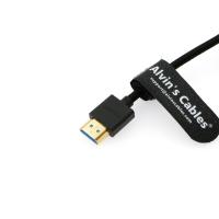 China 8K 2.1 HDMI High Speed Straight To Left Angle Braided Coiled Cable For Atomos Ninja V Portkeys BM5 Monitor for sale