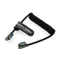 China 8K 2.1 HDMI High Speed Braided Coiled Cable Left Angle To Right Angle For Atomos Ninja V Portkeys BM5 Monitor for sale