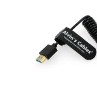 China 8K 2.1 HDMI High Speed Soft Coiled Cable Straight To Left Angle For Atomos Ninja V Portkeys BM5 For Feelworld Monitor for sale
