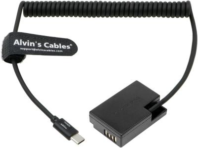 China LP-E17 Dummy Battery To USB-C PD Power Cable Coiled Power Adapter For Canon EOS R8 R10 RP 200D 750D 760D 800D 77D 9000D for sale