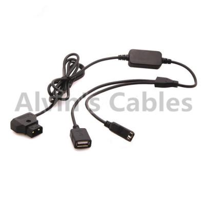 China 1.3m DC Power Adapter D-Tap Male to Two USB Female Plug 5V 2A Output Power for sale