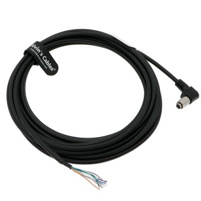 China Hirose 8 Pin Female HR25-7TP-8S Right Angle to Open End High Flex Cable for IDS, DAHENG Imaging, Allied Vision GigE for sale
