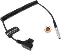 China Alvin's Cables Power Cable for Tilta Nucleus-M Motor 7 Pin Male to D-tap Coiled Cable for V-Mount Battery Plate for sale