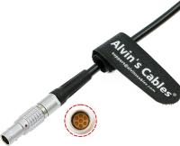 China Alvin's Cables Power Cable for Tilta Nucleus-M Motor 7 Pin Male to D-tap Coiled Cable for V-Mount Battery Plate for sale