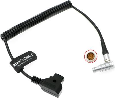 China Power Cable for Tilta Nucleus-M Motor Right Angle 7 Pin Male to D-tap Coiled Cable for V-Mount Battery Plate for sale