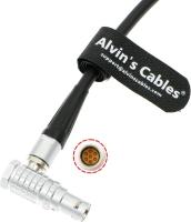 China Power Cable for Tilta Nucleus-M Motor Right Angle 7 Pin Male to D-tap Coiled Cable for V-Mount Battery Plate for sale