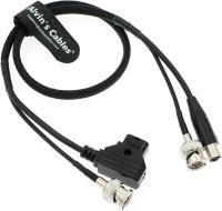 China TV Logic Monitor Combination Power Cable Mini 4 pin XLR to D-Tap & BNC to BNC 75 Ohm SDI Video Coaxial Cable for sale