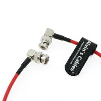 China 12G SDI Flexible Coaxial Cable BNC Male to Male Right Angle for RED Komodo| Atomos Monitor 75 Ohm Shielded Cable for sale
