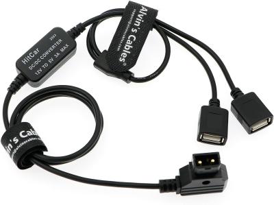 China D-tap Male to Dual USB Female Port 5V 2A Power Cable Converter Adapter for Anton V-Mount Gold Mount Battery for sale