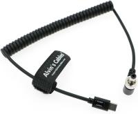 China PD USB-C Type-C to Lock DC 12V Coiled Power Cable for Blackmagic Video Assist| Atomos Shogun| SmallHD| Feelworld Monitor for sale