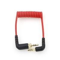 China Alvin's Cables Locking 3.5mm TRS to 3.5mm TRS Audio Cable for Sennheiser Deity TC-1 Right Angle TRS Coiled Cable for DSL for sale