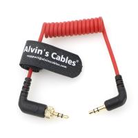 China Alvin's Cables Locking 3.5mm TRS to 3.5mm TRS Audio Cable for Sennheiser Deity TC-1 Right Angle TRS Coiled Cable for DSL for sale