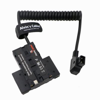 China Alvin's Cables D-Tap To Dual-Sided Cross-Shaped NP-F Dummy Battery With USB-C PD Power Cable For Atomos Small HD Monitor for sale