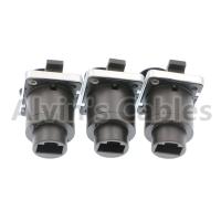 China Alvin's Cables 3 Pcs RJ45 Waterproof Coupler Socket Connector IP65 Ethernet Panel Mount RJ45 Connector Black for sale
