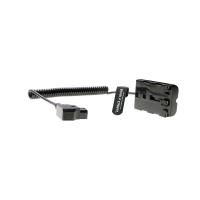 China Alvin's Cables D-Tap to NP-FM500H Dummy Battery Power Cable for ARRI WCU-4 Hand Unit Coiled Cable Compatible with Sony DSLR A500 A550 A560 A580 A700 A850 A900 Alpha SLT A58 A65 A65V A77 Cameras for sale