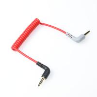 China Alvin's Cables 3.5mm TRS to TRRS SC7 Patch Cable for Rode VideoMic| VideoMicro Go| BOYA Mic, for i-Phone| Smartphone| Tablets, 1/8 Male Right Angle Microphone Coiled Cable for sale