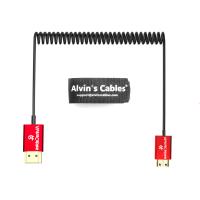 China Alvin's Cables 8K High Speed Mini HDMI To HDMI Coiled Cable, Aluminum 8K@60Hz 4K@240Hz HDMI 2.1, Compatible With Camera, Camcorder, Tablet And Graphics/Video Card, Laptop, Projector for sale