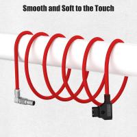 China Alvin’s Cables Ultra Soft Power Cable for RED Komodo 6K Camera Rotatable Right Angle 2 Pin Female to D-tap 80cm|31.5inches for sale