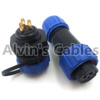 China SP13 Series Plastic Electrical Connectors 125-500V Rated Voltage Mating Cycle Over 500 for sale
