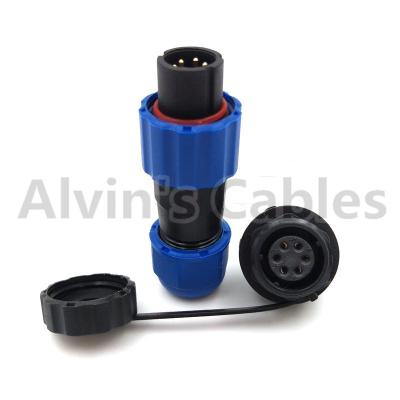 China SD13 Waterproof Plastic Electrical Connectors 5 - 25A Rated Current Solder Termination for sale