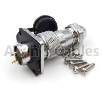 China WS16 2 Pin High Voltage Connectors Plug Socket Industrial Power IP68 Threaded Couping for sale