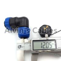 China SD20 TA ZM 2-12 Pin Electrical Cable Connectors Female Socket Connector 90 Degree Elbow for sale