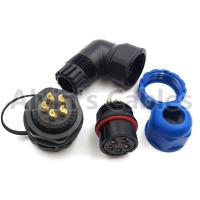 China 90 Degree Elbow LED Wire Connectors Female Plug Type 2000MΩ Insulation Resistance for sale