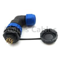 China 90 Degree Elbow LED Wire Connectors Female Plug Type 2000MΩ Insulation Resistance for sale