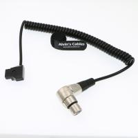 China XLR 4 Pin Right Angle To D-Tap Coiled Power Cable For ARRI ALEXA Camera Monitor for sale