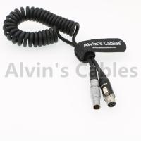 China 12V Female Coiled Arri Power Cable Lemo 2 Pin Male To Mini XLR 4 Pin For TV Logie Monitor for sale