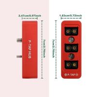 China Alvin's Cables D-tap Splitter P-Tap HUB Cable Dtap Male to 3 Port D tap Female Splitter Cable with Screw Threads for ARRI RED Z CAM Cameras TILTA Steadicam IDX V-Mount Battery for sale