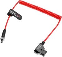 China Alvin's Cables Atomos Ninja V Power Cable Dtap to Locking DC 2.1 Coiled Cable for Blackmagic Video Assist, for Hollyland Mars 400S, Ultra Soft for sale