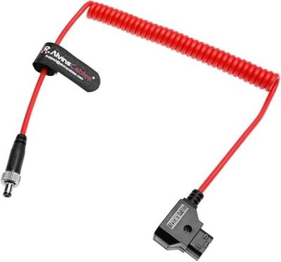 China Alvin's Cables Atomos Ninja V Power Cable Dtap to Locking DC 2.1 Coiled Cable for Blackmagic Video Assist, for Hollyland Mars 400S, Ultra Soft for sale