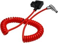 China Alvin's Cables Right Angle 2 Pin Male to D-Tap Power Coiled Cable for Teradek SmallHD Z-CAM Blackmagic Pyxis, Ultra Soft for sale