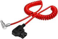 China Alvin's Cables Right Angle 2 Pin Male to D-Tap Power Coiled Cable for Teradek SmallHD Z-CAM Blackmagic Pyxis, Ultra Soft for sale