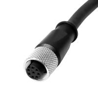 China Alvin's Cables M12 A-Code 8 Pin Male to 8 Pin Female Cat6a High-Flex Shielded Sensor Actuator Cable for Cognex Industrial Camera 3.3ft for sale