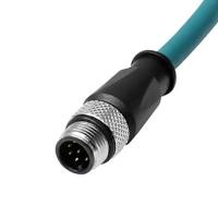China Alvin's Cables M12 A-Code 8 Pin Male to 8 Pin Female Cat6a High-Flex Shielded Sensor Actuator Cable for Cognex Industrial Camera 3.3ft, Green for sale