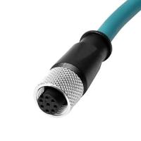 China Alvin's Cables M12 A-Code 8 Pin Male to 8 Pin Female Cat6a High-Flex Shielded Sensor Actuator Cable for Cognex Industrial Camera 32.8ft, Green for sale