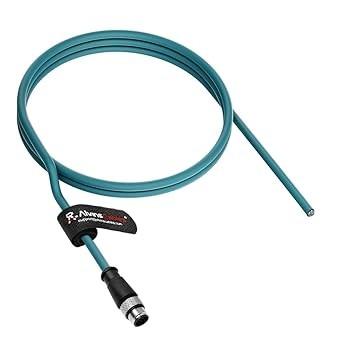 China Alvin's Cables M12 A-Code 8 Pin Male to Open End Power I/O Cable Cat6a High-Flex Shielded for Cognex Keyence Basler Industrial Automation Fieldbus Module 3.3ft for sale