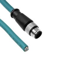 China Alvin's Cables M12 A-Code 8 Pin Male to Open End Power I/O Cable Cat6a High-Flex Shielded for Cognex Keyence Basler Industrial Automation Fieldbus Module 3.3ft for sale