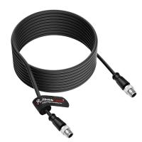 China Alvin's Cables M12 X-Code 8 Pin Male to 8 Pin Male Cat6e Cable Shielded for Cognex Basler Industrial Camera, High Flex 5m/16.4ft for sale