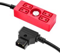 China Alvin's Cables Dtap Splitter Cable Dtap Male to 4 Port D Tap Female Splitter Hub Power Cable for ARRI RED Teradek SmallHD SmallRig V-Mount|Gold-Mount Battery, 40cm/15.7in Red for sale
