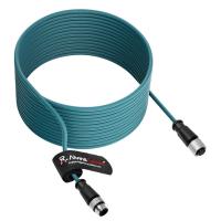 China Alvin's Cables M12 A-Code 8 Pin Male to 8 Pin Female Cat6a High-Flex Shielded Sensor Actuator Cable for Cognex Industrial Camera 49ft, Green for sale