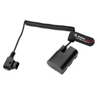 China Alvin's Cables D-tap to LP-E6P Dummy Battery Power Coiled Cable for Canon EOS R5 Mark ll/ R5/ R6 Mark ll/ R6/ R7/ R Camera for sale