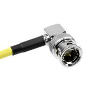 China Alvin's Cables 12G SDI Flexible Coaxial Cable BNC Male to Male Right Angle for RED Komodo| Atomos Monitor 75 Ohm Shielded Cable for 4K Video Camera, Yellow for sale